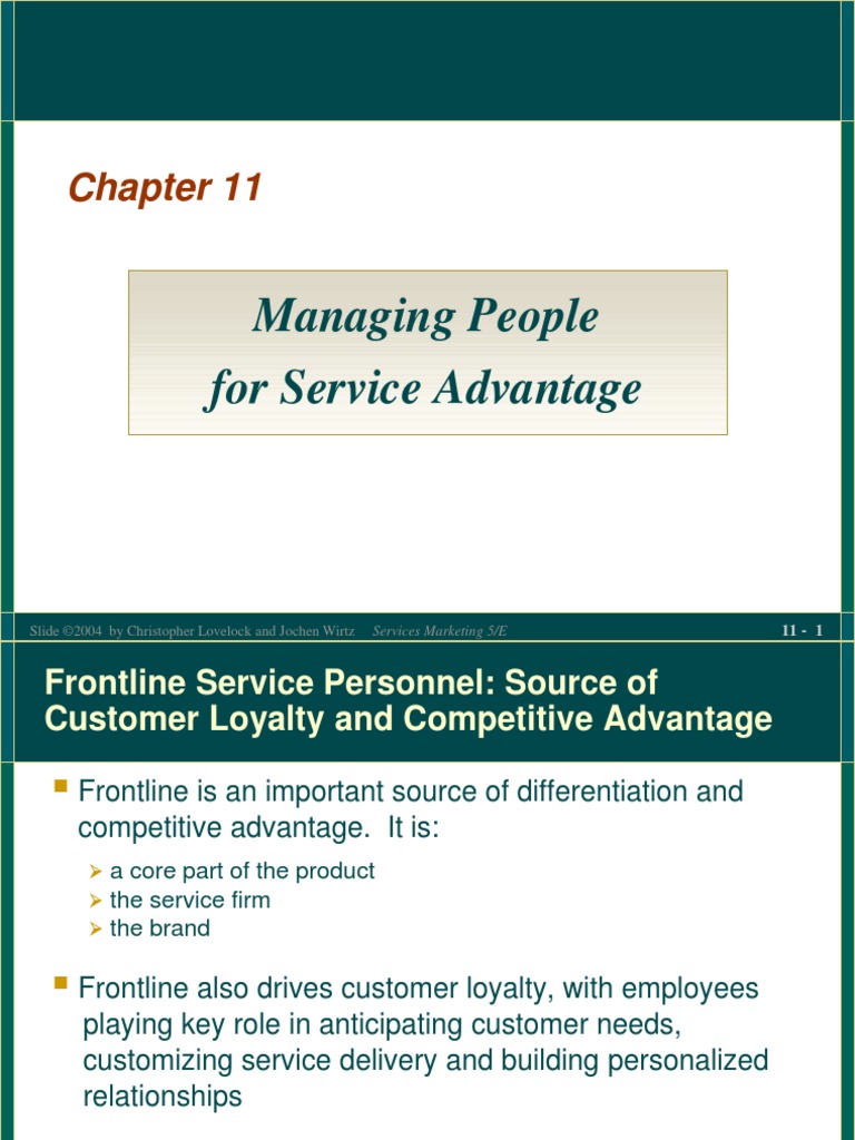Managing People For Service Advantage: Slide ©2004 by Christopher ...