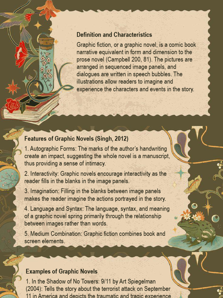 Characteristics of Graphic Novels | PDF