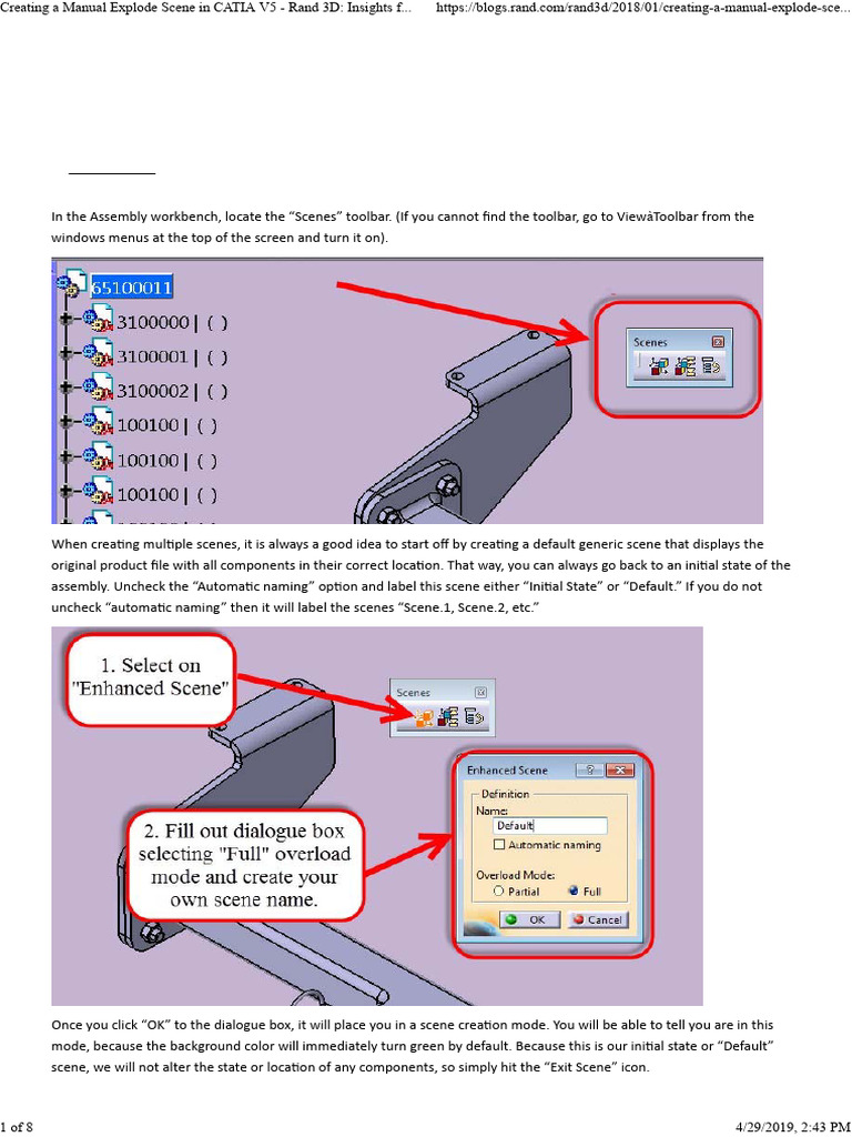 Manual Explode Scene in CATIA V5 | PDF | System Software | Computing