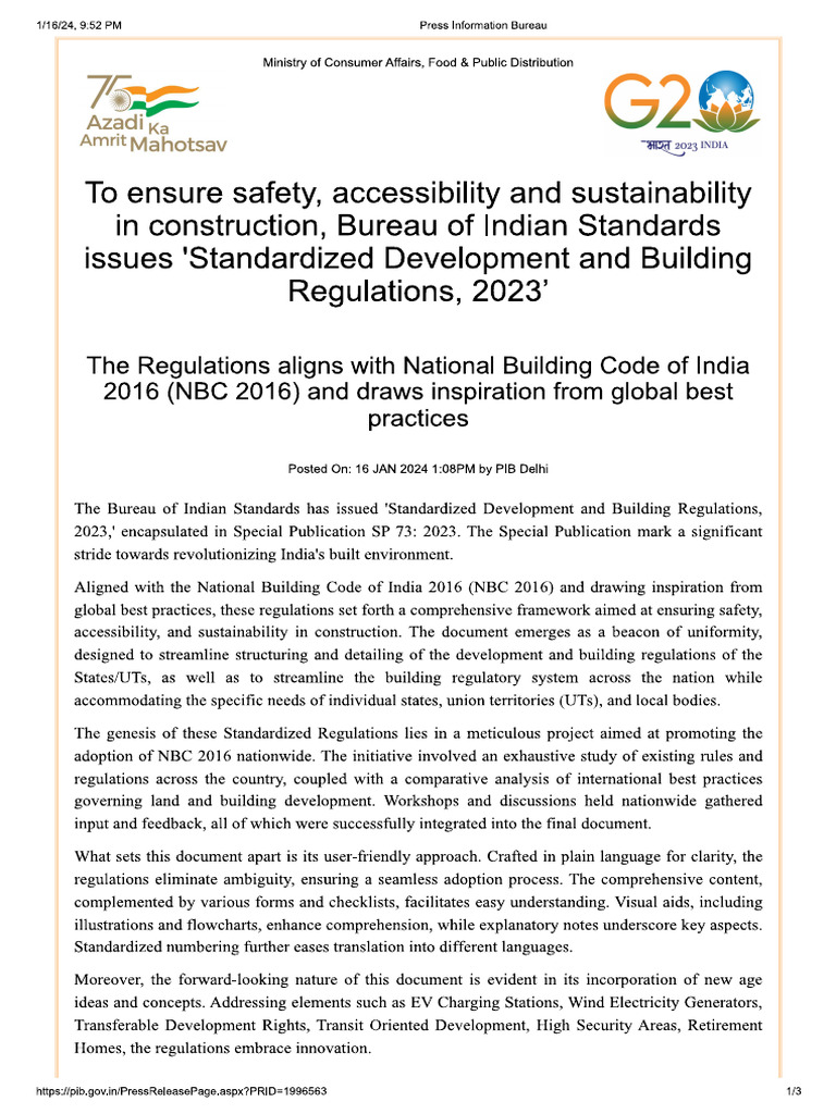 Standardized Development and Building Regulations 2023 - Jan162024 | PDF