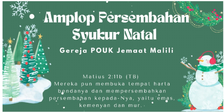 Amplop Persembahan Syukur Natal | PDF