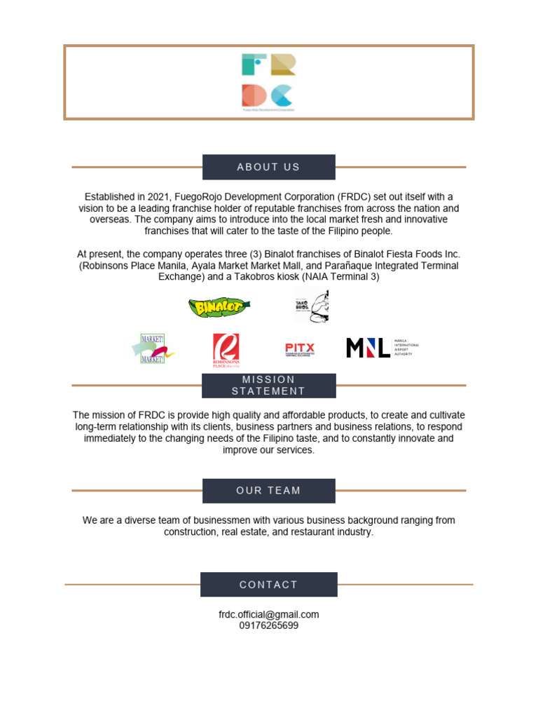 FuegoRojo Development Corporation Overview | PDF