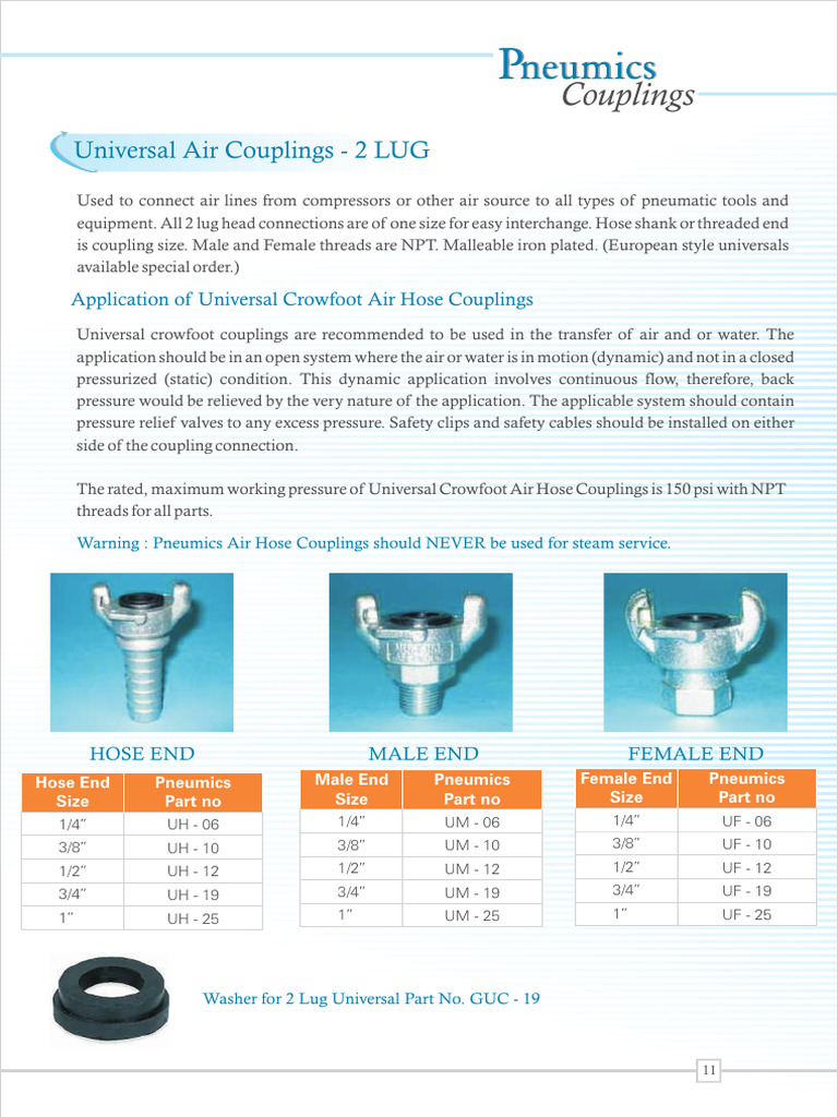 Chicago Air Coupling Catalog PDF | PDF | Equipment | Mechanical Engineering