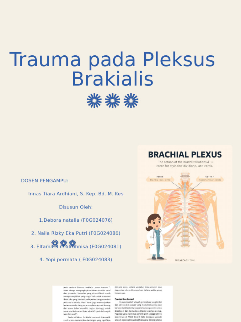 Presentasi - Trauma Pada Pleksus Brakialis - 20251104 - 075639 - 0000 | PDF