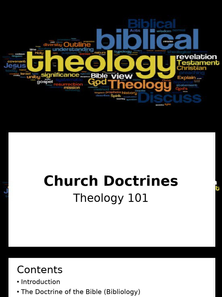 1 Church Doctrines Intro | PDF | Bible | Theology