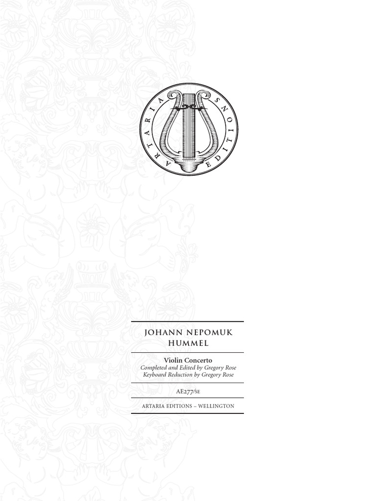 Johann Nepomuk Hummel: Violin Concerto | PDF | Concerto | Musical ...