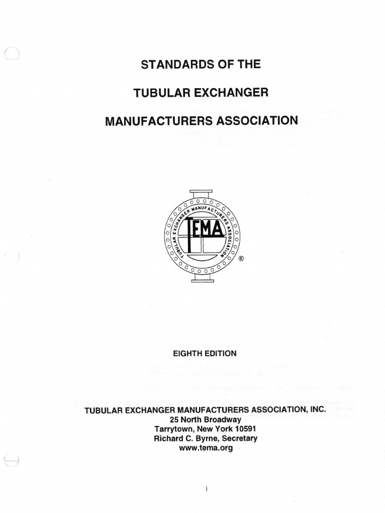 (TEMA) - Standards of The Tubular Exchanger Manufacturers Association ...