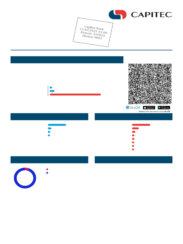 Capitec Bank Account Statement Summary | PDF | Payments | Debit Card