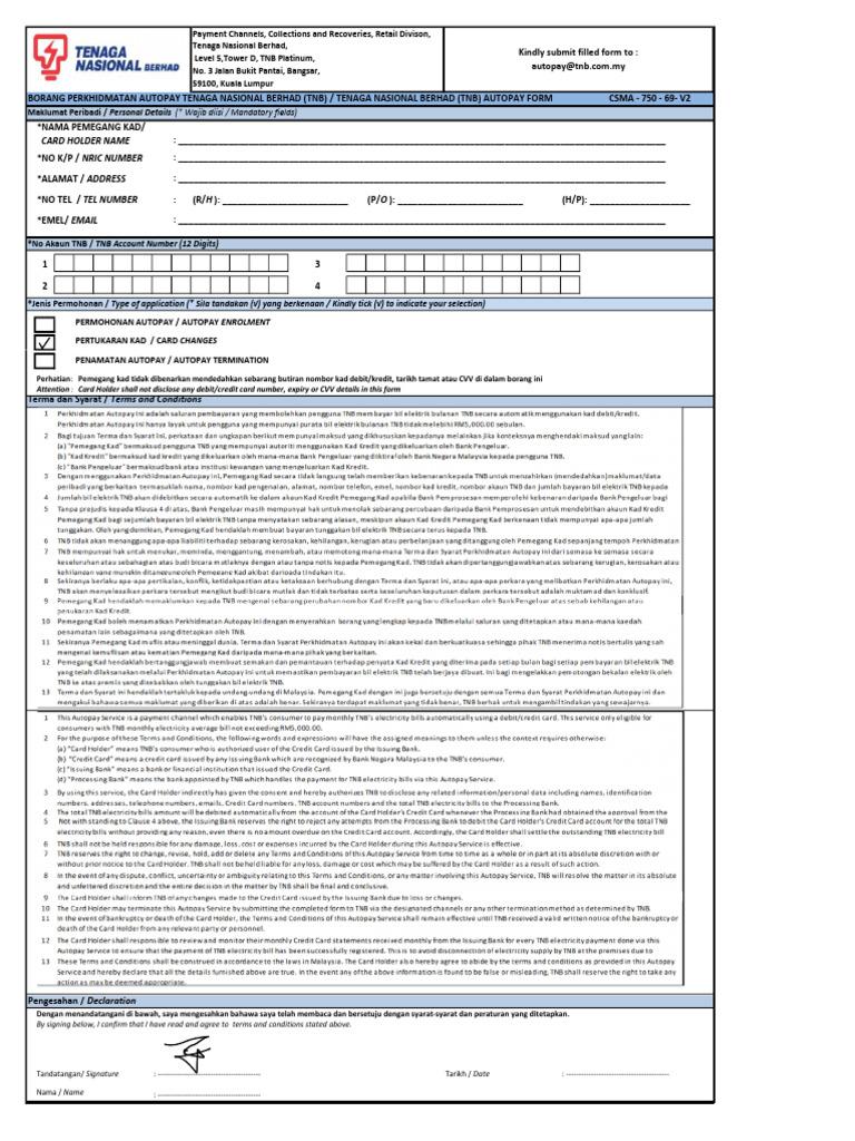 Autopay Formv3 | PDF