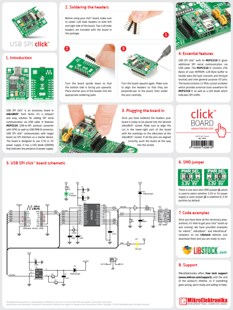 Usb Spi Click Manual v100 | PDF | Usb | Physical Layer Protocols