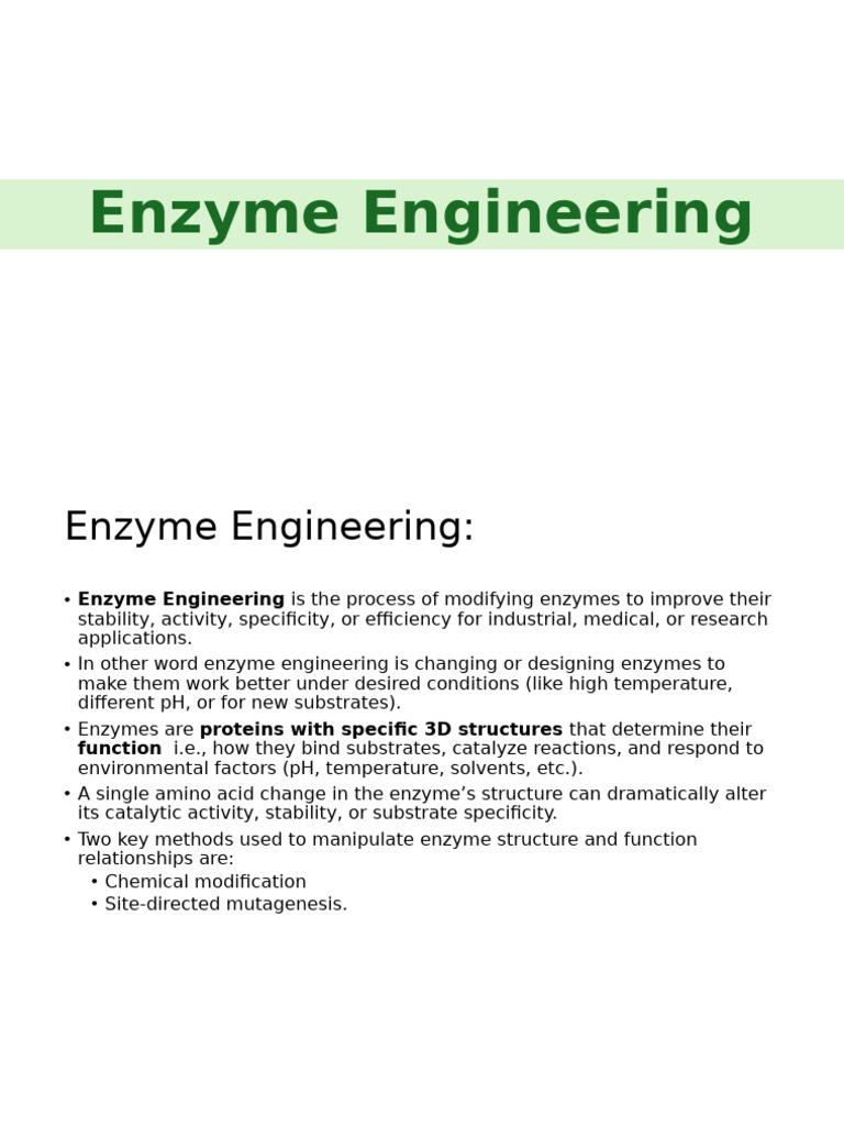 Enzyme Engineering | PDF | Primer (Molecular Biology) | Polymerase ...