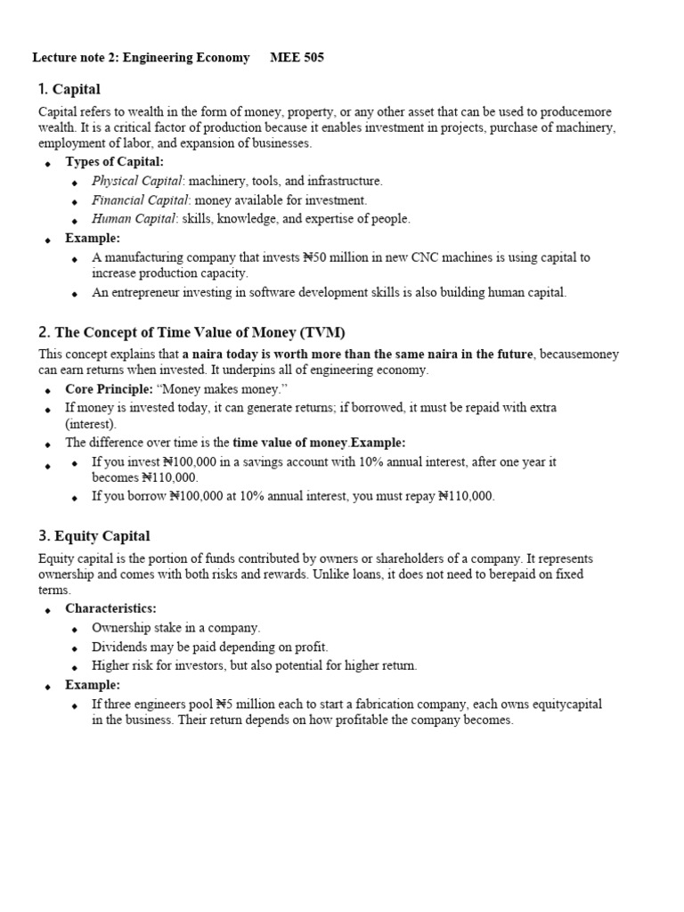 LECTURE NOTE 2 (Time Value of Money) | PDF | Interest | Debt