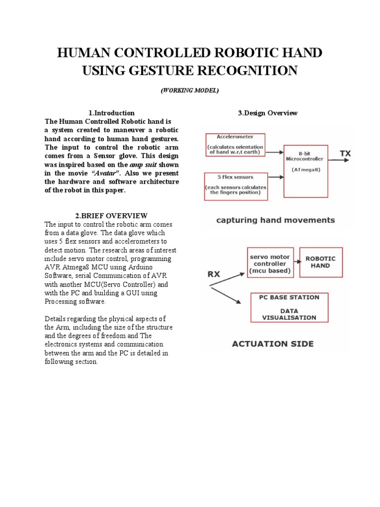 Human Controlled Robotic Hand Using Gesture Recognition | PDF ...