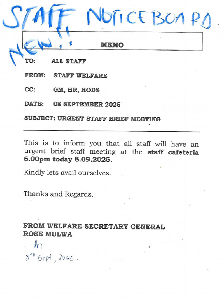 Welfare Meeting | PDF
