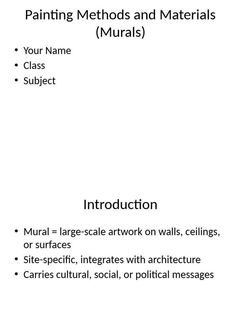 Painting Methods and Materials Presentation | PDF