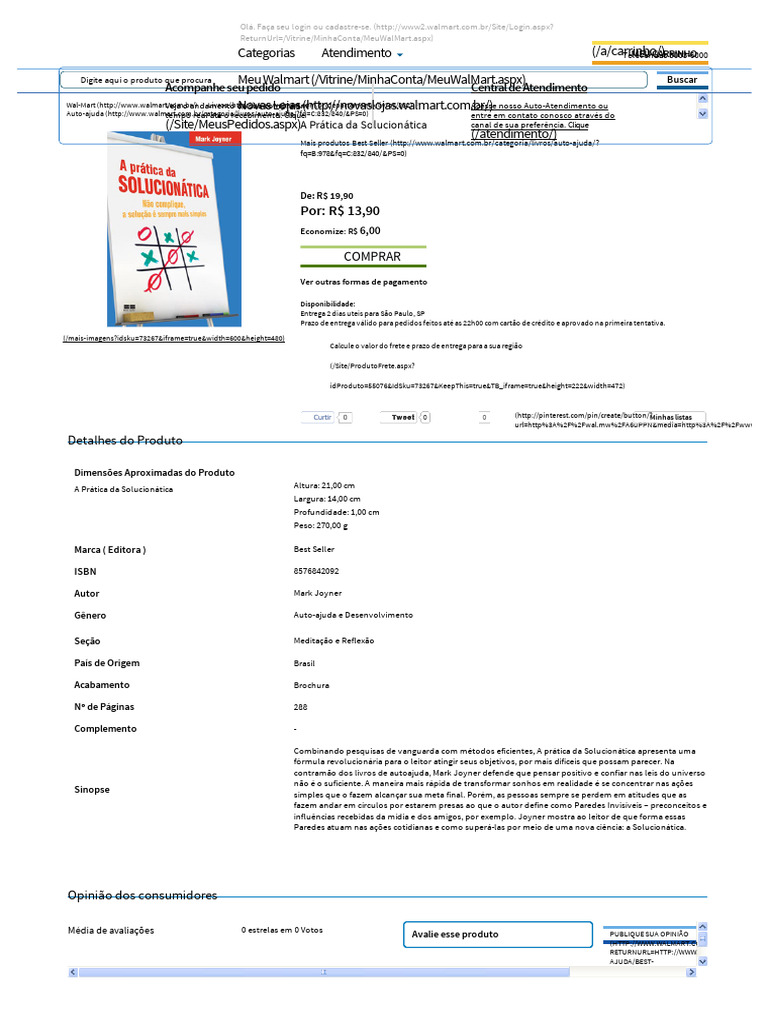 A Prática Da Solucionática - Livros - Auto-Ajuda Na Wal-Mart | PDF | Business