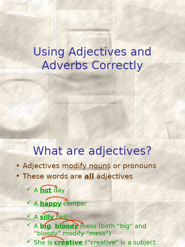 Adjectives and Adverbs | PDF | Adjective | Adverb
