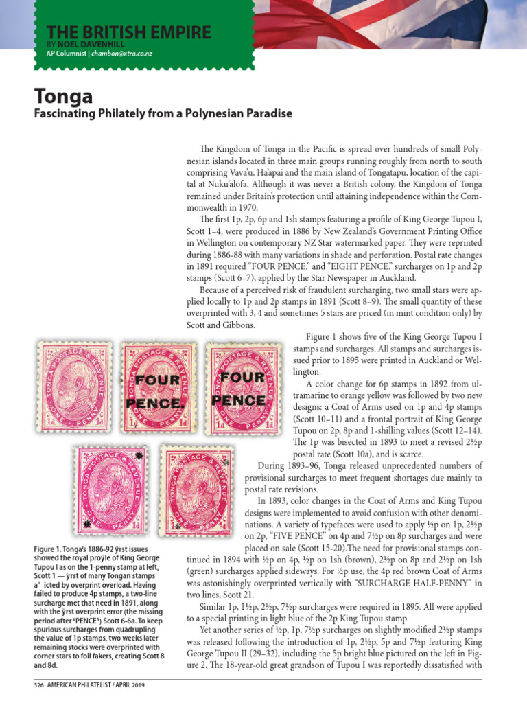 Tonga - 1886-1970 - Colonial Stamps 1 | PDF | Postage Stamp | Tonga