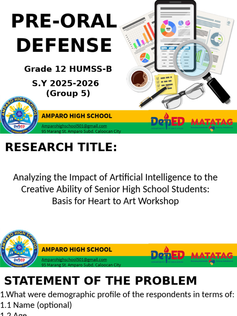 Pre Oral Defense PPT Template | PDF | Sampling (Statistics) | Self Efficacy