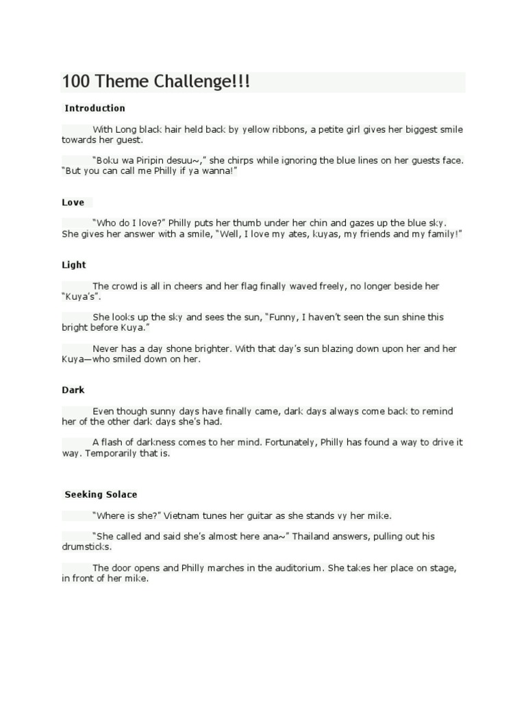 100 Theme Challenge | PDF