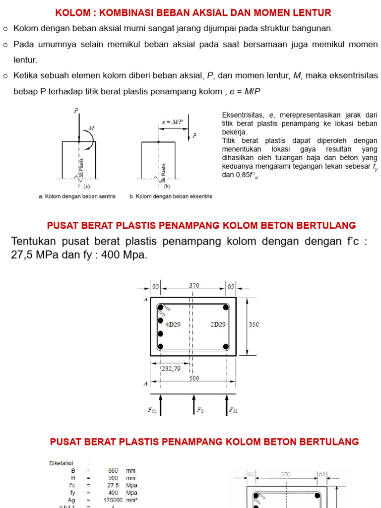 Materi 2 Kolom Beban Aksial Momen Lentur | PDF