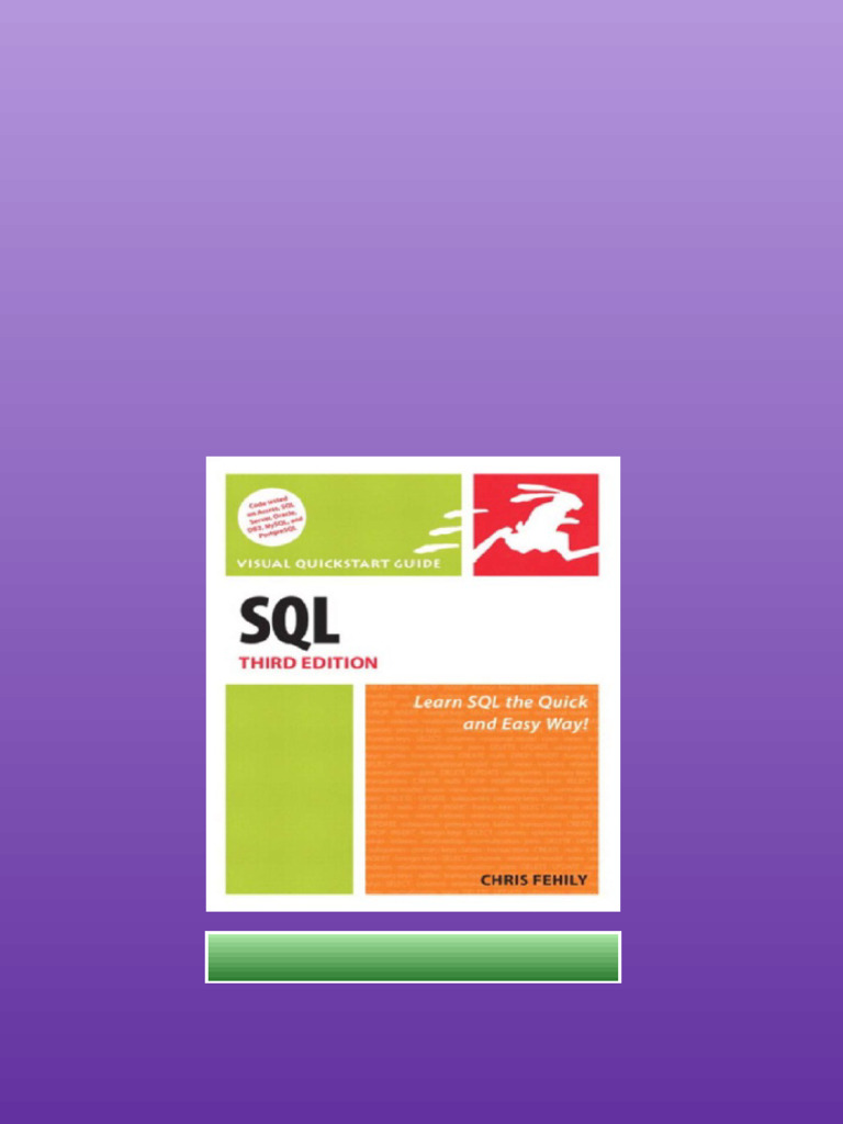 Sql Visual Quickstart Guide Third Edition 3rd Edition Fehily Full ...