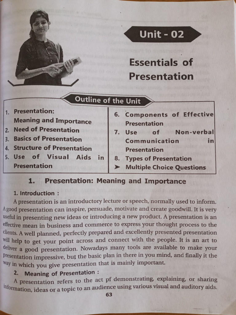 Writing and Presentation Skills Unit 2 | PDF