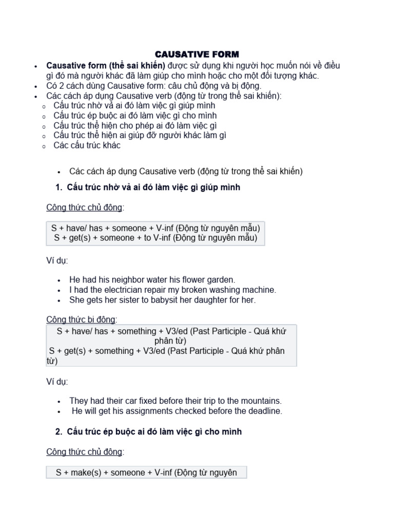 Causative Form | PDF