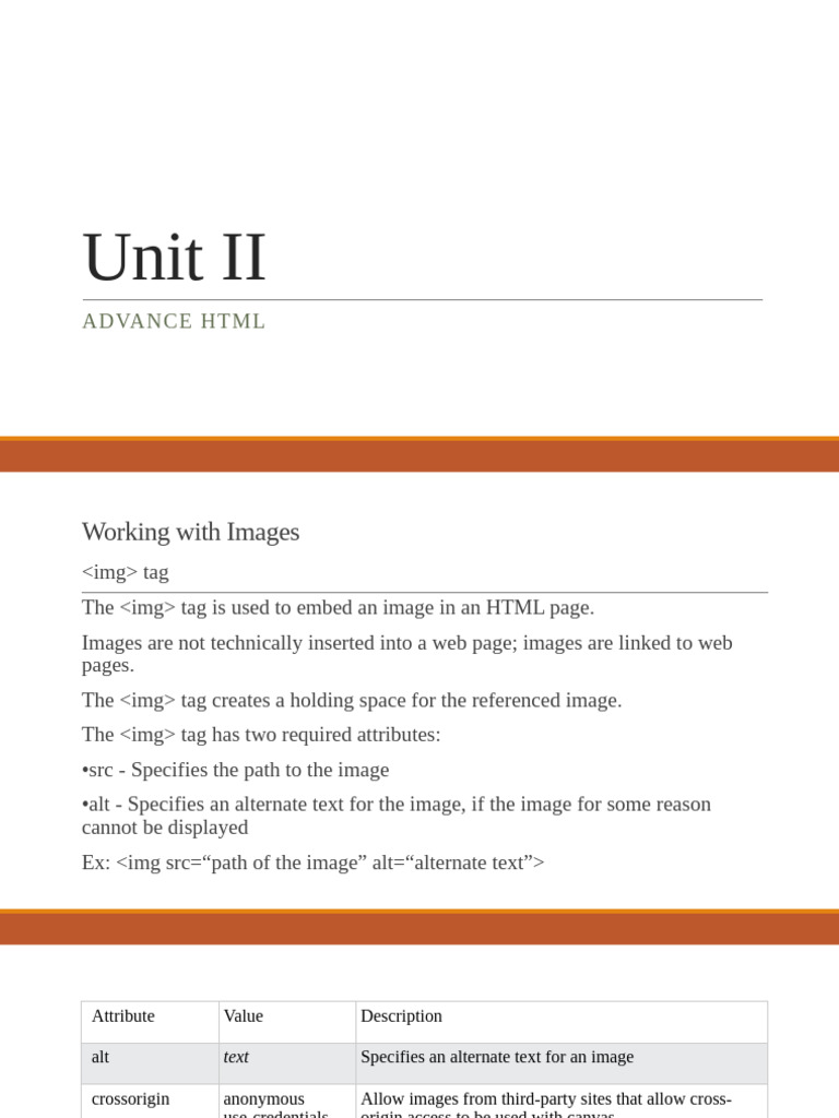 Unit 2 | PDF | Html Element | Web Development