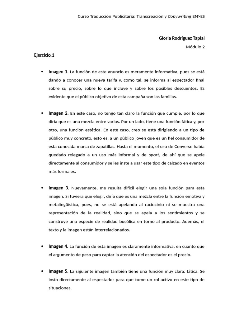 Ejercicio 1_Gloria Rodríguez | PDF