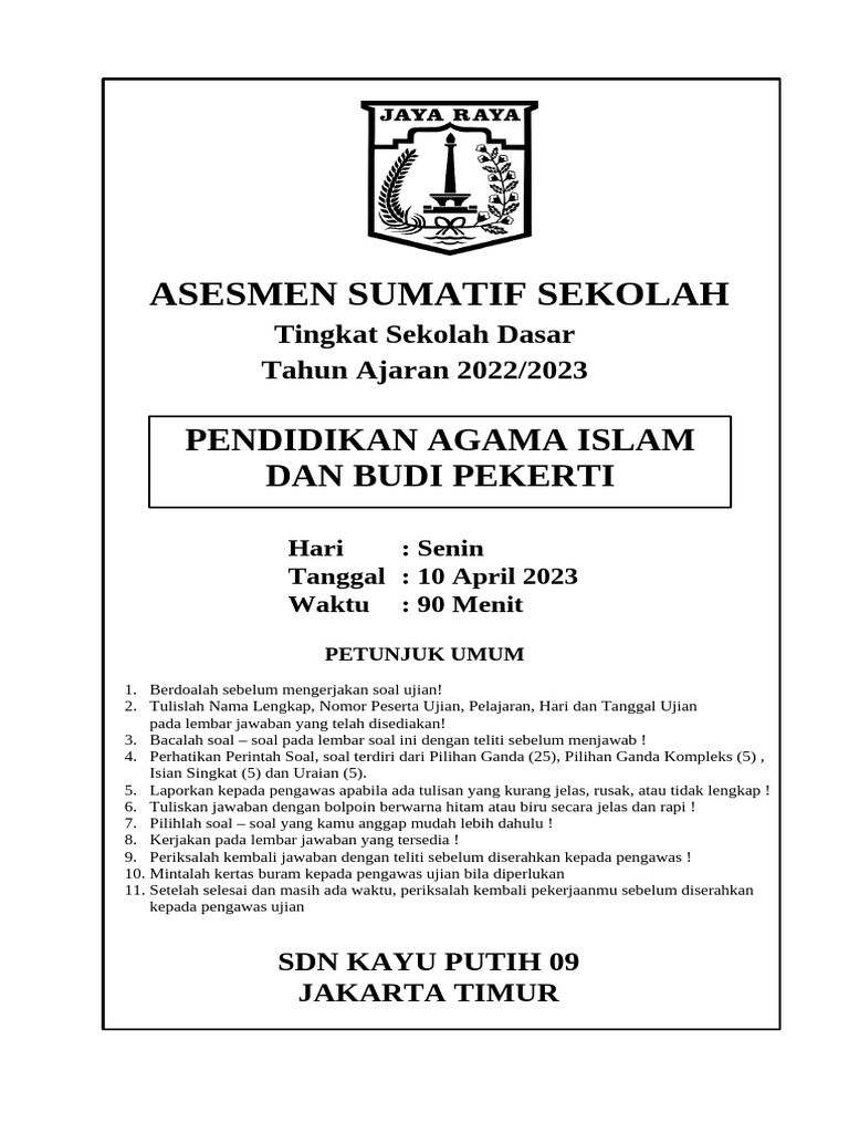 Soal Ass Pai 2023 | PDF