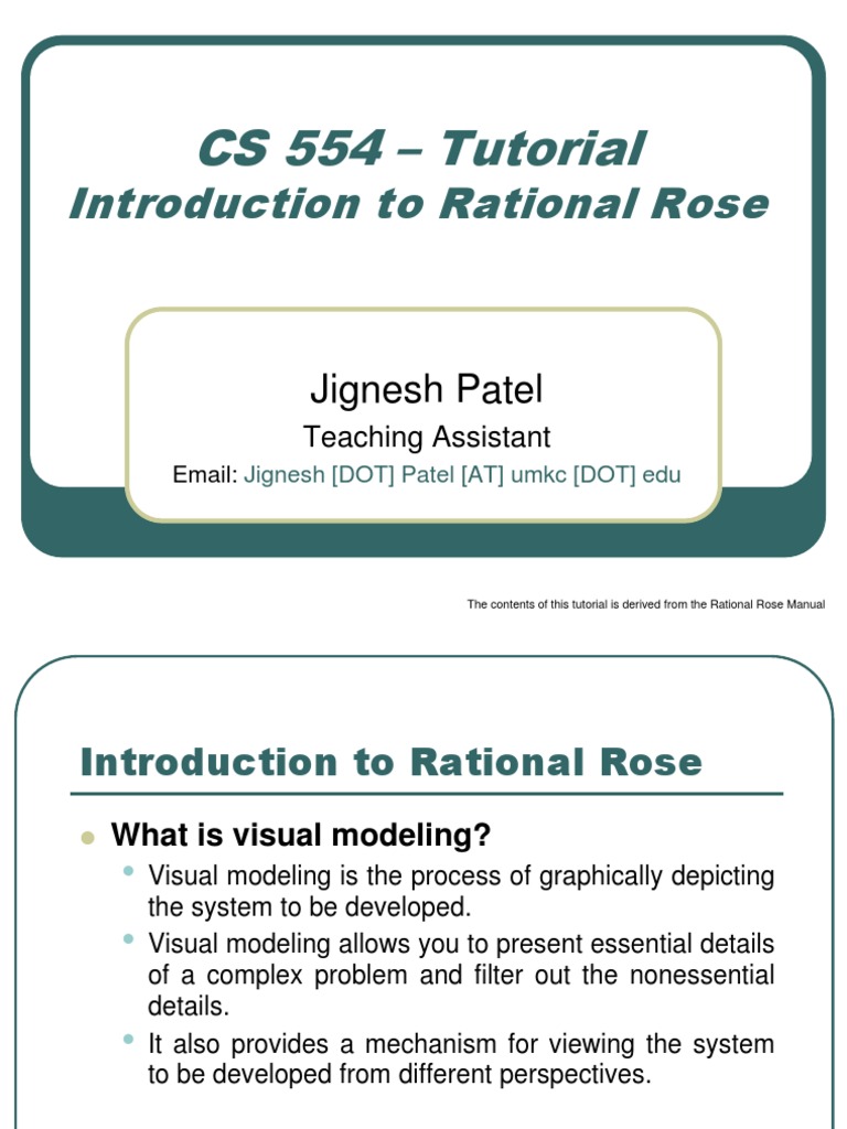 CS 554: Rational Rose Tutorial Overview | PDF | Use Case | Component ...