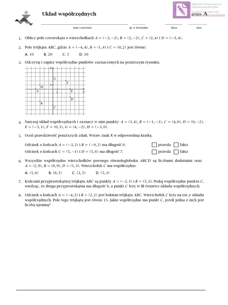 Uklad Wspolrzednych | PDF