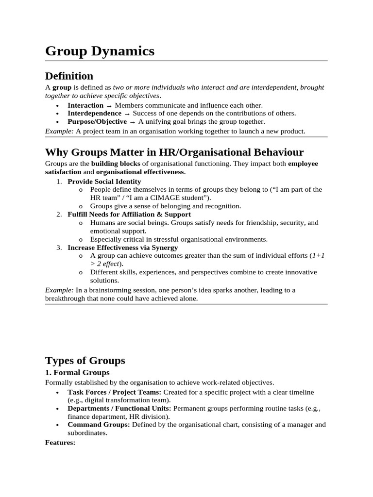 Group Dynamics | PDF | Leadership | Group Cohesiveness