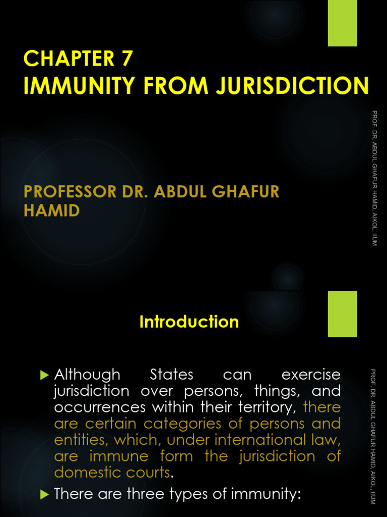 Understanding Jurisdiction Immunity | PDF | Sovereign Immunity ...