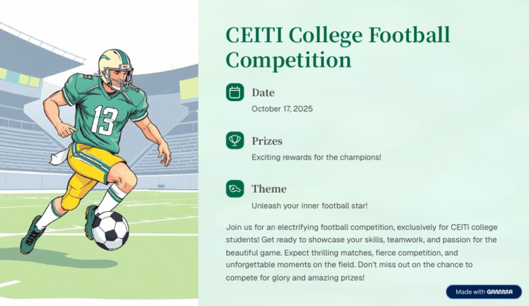 CEITI College Football Competition | PDF