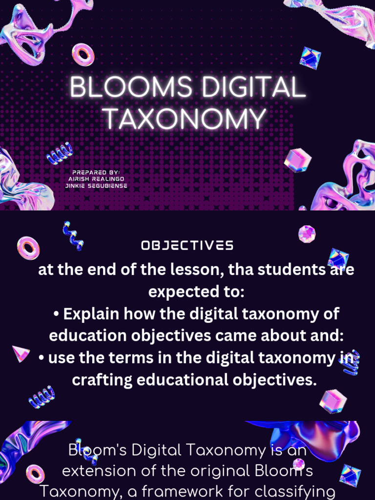 Understanding Bloom's Digital Taxonomy | PDF | Tag (Metadata ...