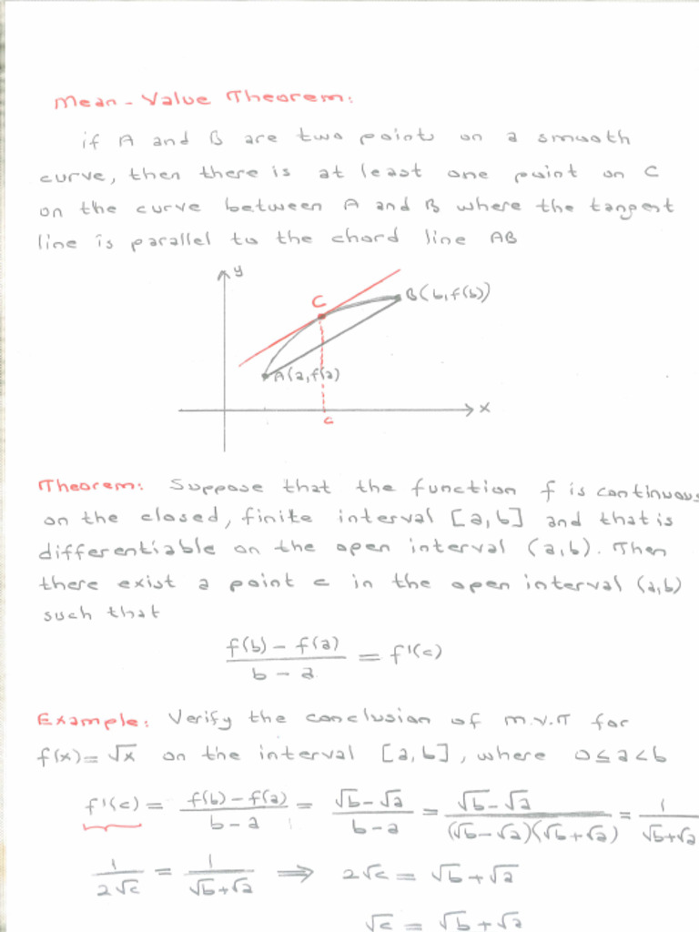 10.mean Value Theorem | PDF