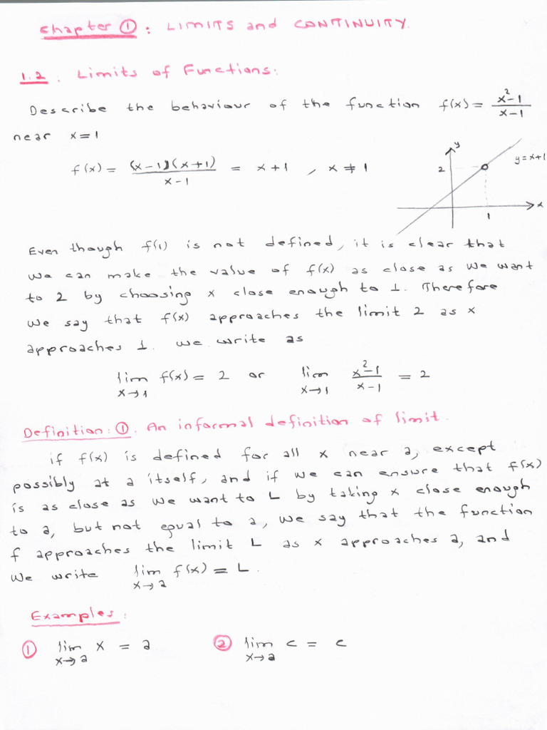 1 Limits of A Function | PDF