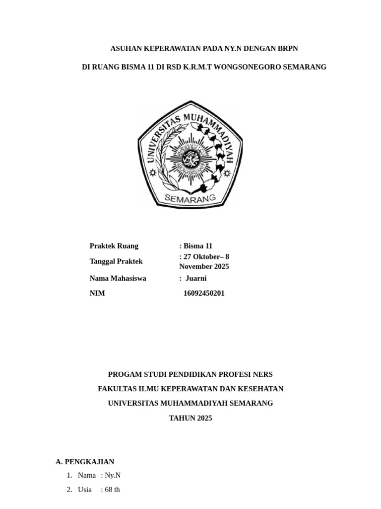 Asuhan Keperawatan Ny.N dengan BRPN | PDF