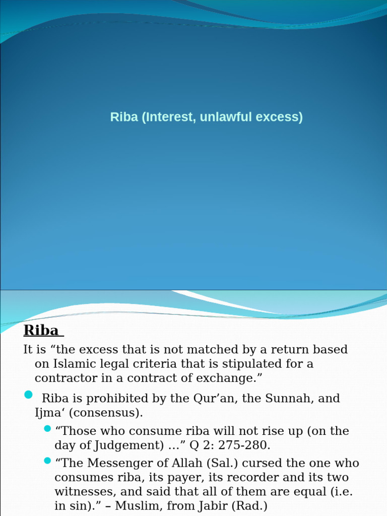 Riba | PDF | Debt | Loans