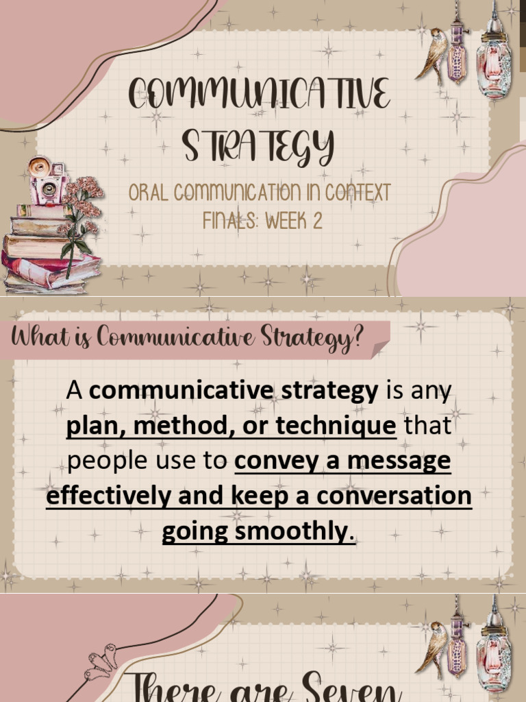 W2 FINALS Communicative Strategy | PDF