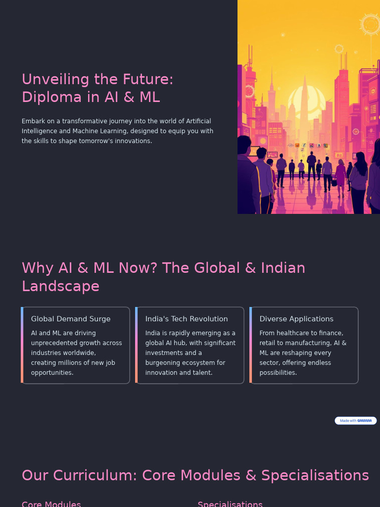 Unveiling The Future Diploma in AI and ML | PDF | Artificial ...