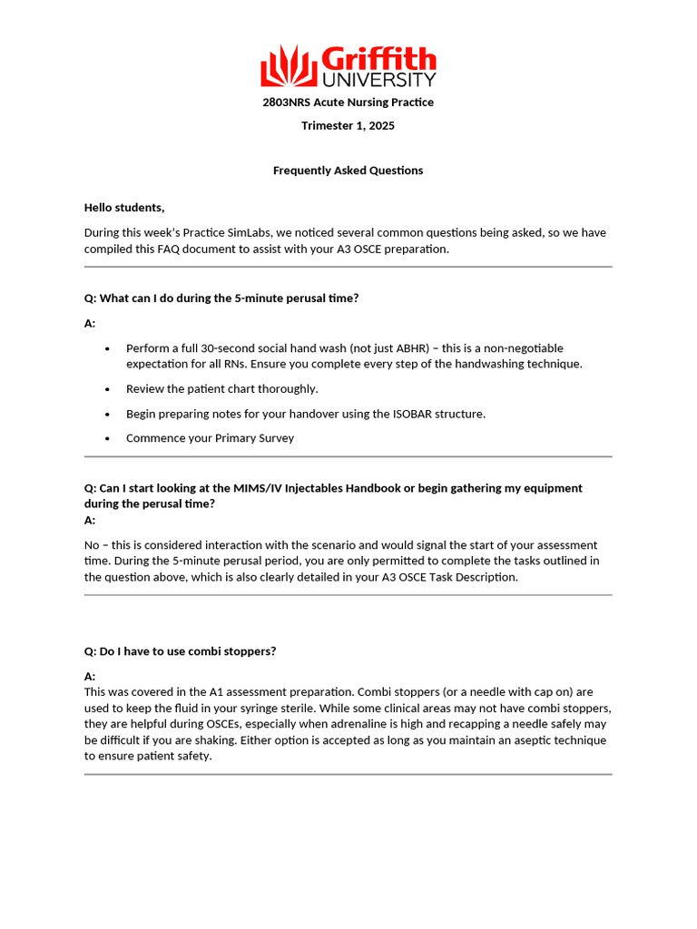 2803nrs A3 - Faq Document | PDF | Nursing | Health Sciences