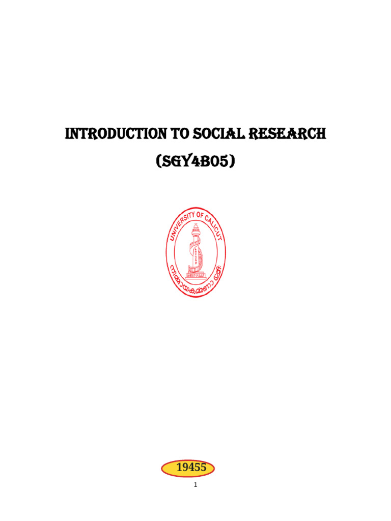 Introduction to Social Research Guide | PDF | Science | Scientific Method
