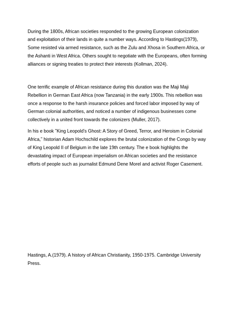 African Resistance to Colonialism in the 1800s | PDF