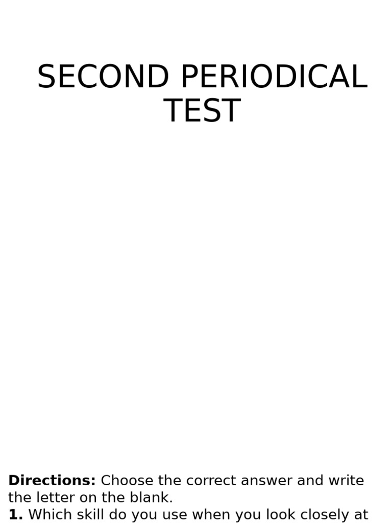 Second Periodical Test | PDF