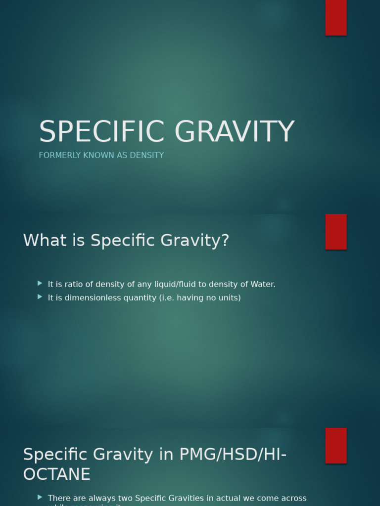 Specific Gravity | PDF