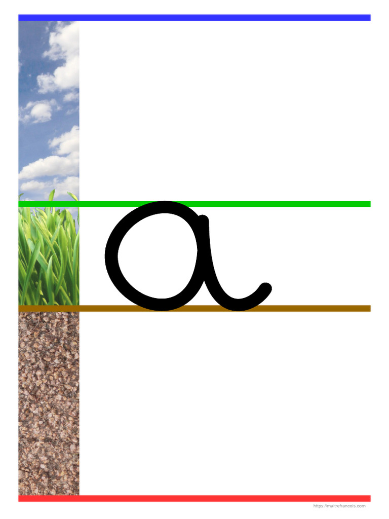 Affichage - Alphabet Cursive - Lignage Terre Herbe Ciel | PDF