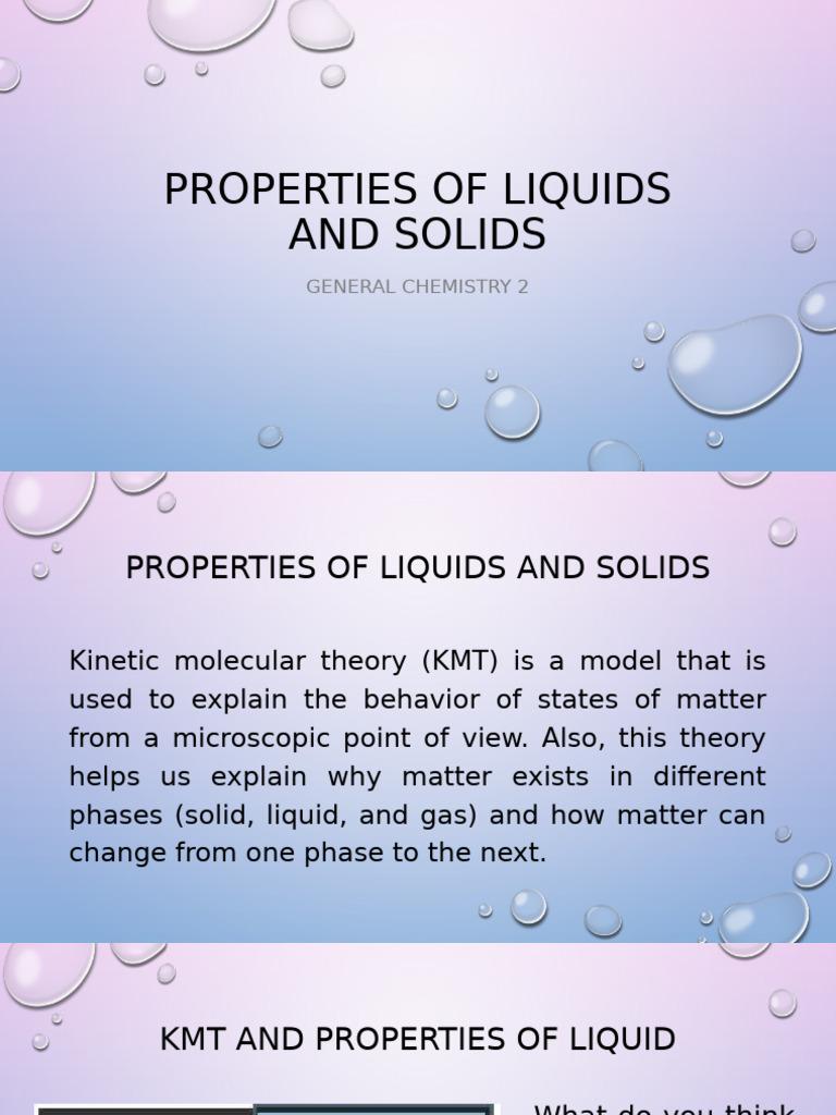 PROPERTIES-OF-LIQUIDS-AND-SOLIDS | PDF | Liquids | Solid